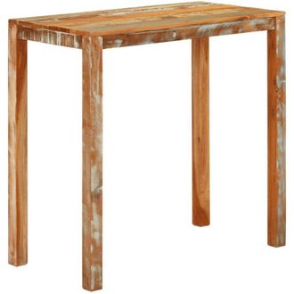 vidaXL Table de bar 112x55x108 cm Bois massif de r&eacute;cup&eacute;ration Vidaxl