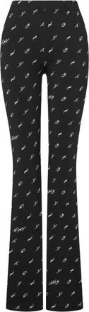 Moschino Femme, Pantalons, Noir, Taille: 36 FR Leggings en jersey technique imprim&eacute;