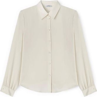 Motivi Femme, Blouses et Chemises, Blanc, Taille: 46 FR Chemise en mousseline