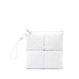 Bottega Veneta Pre-owned Vintage Leather Clutch - Femme - Pre-owned - Blanc - Taille: ONE Size