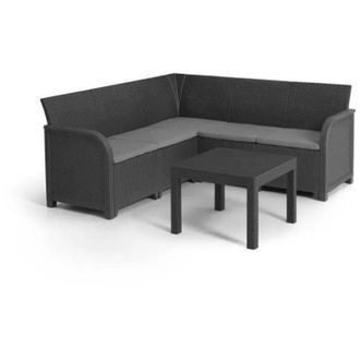 Les Tendances Allibert Garten Lounge Set Modular Grau Graphit
