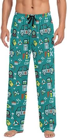 Generic Pantalon de pyjama pour homme avec poches, multicolore 02, M