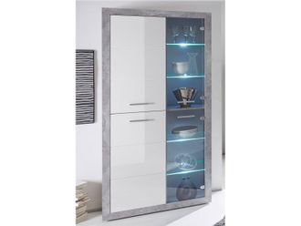 M&ouml;belando Vitrine Standvitrine Holzvitrine Glasvitrine Vitrinenschrank Rio de Janeiro I