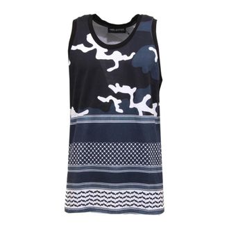 Neil Barrett Bjt70M A536S 195 &Auml;rmelloses Top - - Tops - Herren - Blau - L