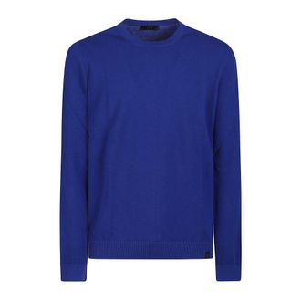 Fay Stilvoller Strickpullover - - Knitwear - Herren - Blau - 2XL