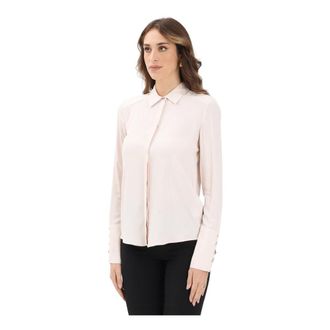 Patrizia Pepe Femme, Blouses et Chemises, Rose, Taille: 38 FR Chemise Essentielle Fluide en Viscose