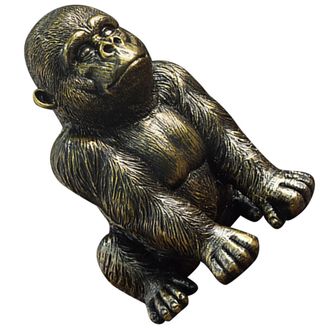 Cabilock Gorilla Statue Aus Harz Garten Dekoration Kunsthandwerk Gorillaskulptur F&uuml;r Zuhause B&uuml;ro Ornament Figuren Realistische Design