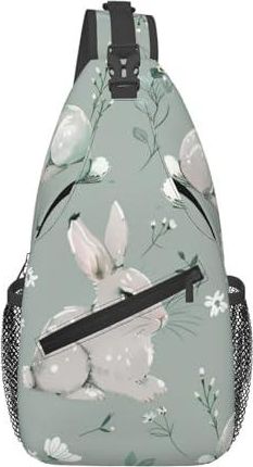 Generic Sac &agrave; dos &agrave; bandouli&egrave;re avec lapins et fleurs - Sac &agrave; dos de voyage pour homme - Sac &agrave; dos de randonn&eacute;e