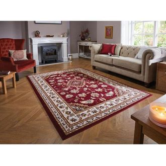 Flair Rugs Flair Rugs - Tapis orient rectangle intérieur courtes mèches Sherborne Rouge 120x170