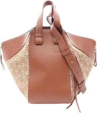 Loewe Pre-owned Hammock Small sac &agrave; main 2-en-1 en cuir - Femme - Pre-owned - Brun - Taille: ONE Size