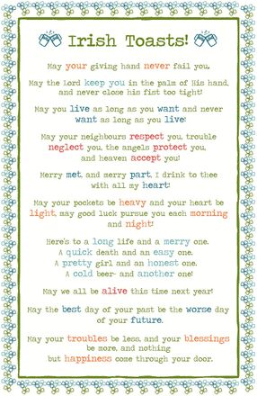 Ulster Weavers Irish Trinken Anstoßen Baumwolle Geschirrtuch Tee hergestellt in Irland