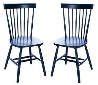 Safavieh 2er Set H&ouml;lzernes Esszimmerst&uuml;hle, Marine, 55 X 50 X 90