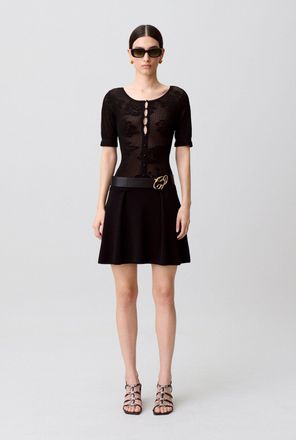 Claudie Pierlot Strickkleid mit Blumenmuster