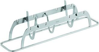 Rösle Fischhalter, Aufsatz zur Zubereitung von Fisch auf Gas- und Kohlegrill, Größe einstellbar, Edelstahl 18/10, spülmaschinengeeignet