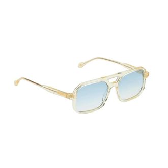 CLARIS VIROT Vintage Transparente Sonnenbrille Blaue Gl&auml;ser - - Accessories - Damen - Gelb - ONE SIZE
