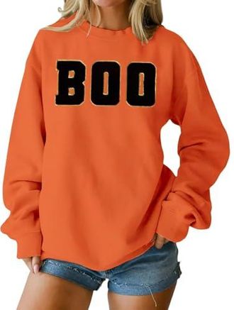 Generic Sweat-shirt pour femme - Imprim&eacute; graphique britannique - Haut surdimensionn&eacute; - Col rond - Manches longues - Automne - Hiver - D&eacute;contract&eacute; - Confortabl