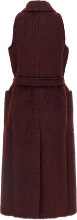 Max Mara Long-Haired Alpaca and Virgin Wool Coat - Bordeaux