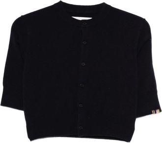 Extreme Cashmere Femme, Pulls, Noir, Taille: ONE Size Maille &agrave; Manches Courtes et Fermeture Boutonn&eacute;e