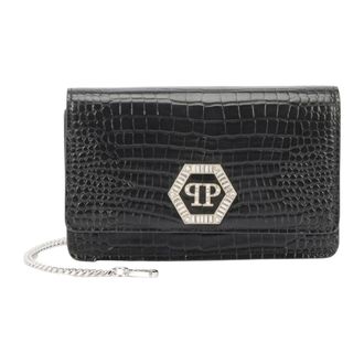 Philipp Plein Pochette Cocco Hexagon - Femme - Sacs - Noir - Taille: ONE Size
