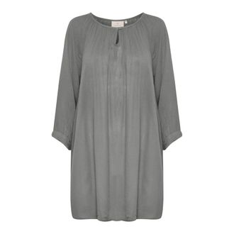 Kaffe Rauchige Perle Tunika Top 3/4 &Auml;rmel - - Blouses & Shirts - Damen - Grau - XS