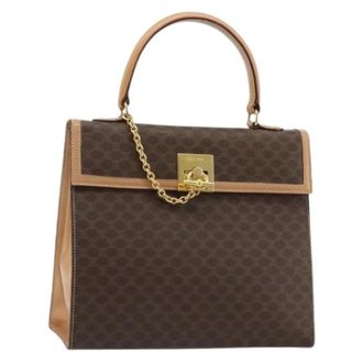 Celine Pre-owned Vintage Macadam Canvas Hand Bag - - Pre-owned - Damen - Braun - ONE SIZE