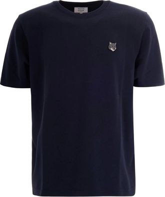 Maison Kitsun&eacute; Homme, Tops, Bleu, Taille: L T-Chemises