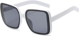 Generic Lunettes de soleil design 2025 à monture carrée pour hommes et pour femmes, lunettes de soleil de tir de rue, vacances en plein air (couleur : E, tail