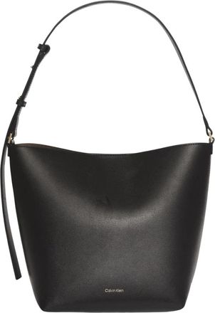 Calvin Klein Foil Logo Bucket Bag - - Bags - Damen - Schwarzk - ONE SIZE