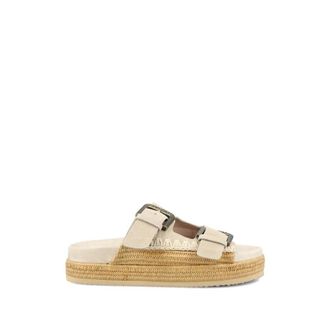 Mou Buckle Woven Sandalen - - Shoes - Damen - Beige - 39 EU