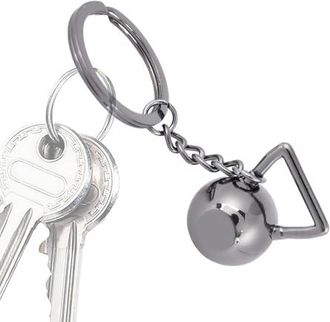 Generico Porte-clés de fitness en alliage de zinc : sacs de gymnastique pour femme pour sac à dos | Porte-clés avec barre | Keychain Dumbell | Porte-clés avec 