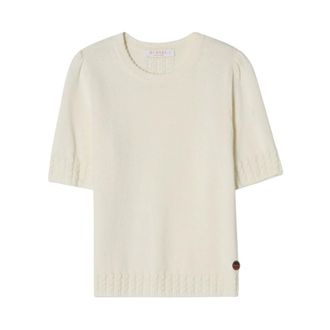 Busnel Femme, Pulls, Blanc, Taille: 38 FR Tricot ras du cou