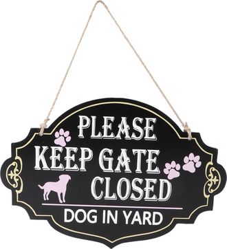Angoily Retro Holz T&uuml;rschild Haustier Warnschild Gartendeko H&auml;ngend Wetterfest F&uuml;r Innen Und Au&szlig;en Sichtbares Holzschild Mit Haustiermotiv Robust Und Einfach 