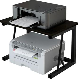Generic Druckerst&auml;nder, 2-stufiges Desktop-Druckerregal for 3D-Laserdrucker, Kopierer, langlebiger Aufbewahrungs-Organizer aus Holz for die K&uuml;che im Homeoffic