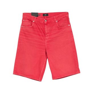 7 For All Mankind Wide Leg Short - - Shorts - Herren - Rot - W30