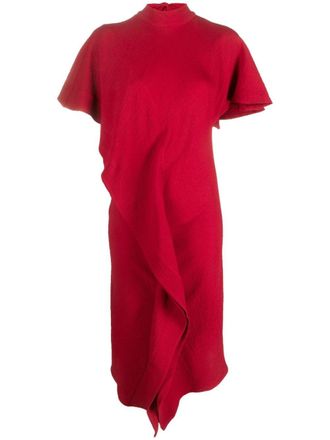 Colville Midikleid mit kurzen &Auml;rmeln - Rot