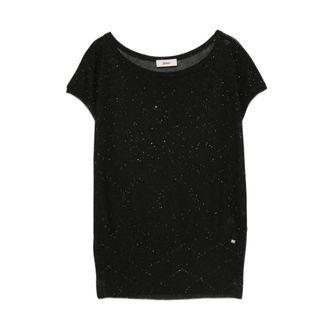 Herno Femme, Pulls, Noir, Taille: 38 FR Maille &agrave; col rond