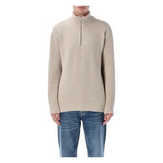 Colorful Standard Quarter Zip Pullover - - Knitwear - Herren - Beige - XL
