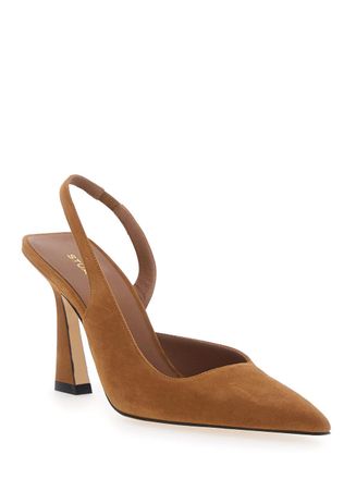 Stuart Weitzman Womens Pumps Vinnie 85 Brown Leather
