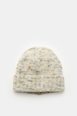 04651/ Herren - M&uuml;tze creme/rauchblau/gr&uuml;n meliert