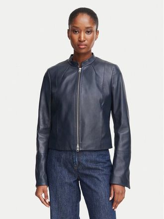 HUGO BOSS Lederjacke Lasari 50555743 Dunkelblau Regular Fit