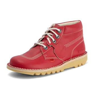 Kickers Kick Hi Klassische Stiefeletten f&uuml;r Herren, extra bequem, zus&auml;tzliche Haltbarkeit, Premium-Qualit&auml;t, rot, 45 EU