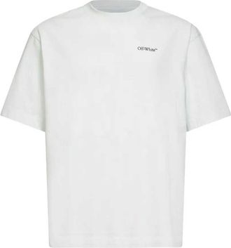 Off-white T-shirt blanc cass&eacute; &agrave; logo imprim&eacute;