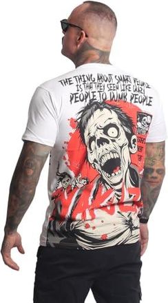 Yakuza T-shirt Smart People Regular pour homme, Blanc., XXL