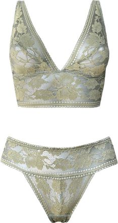 Anekdot Damen vegan Set Bralette & Slips Viana Verde Salbei Gr&uuml;n