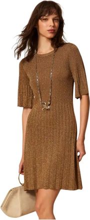 Twinset Femme, Robes, Brun, Taille: 42 FR Twin-set Robes