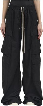 Rick Owens Femme, Pantalons, Noir, Taille: 36 FR Pantalone Double Cargo Jumbo Belas
