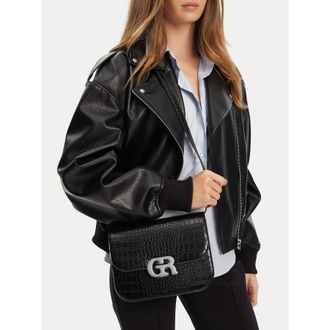 Gino Rossi Handtasche Gino Rossi CEO-LINA-KQ44-CROCCO Schwarz