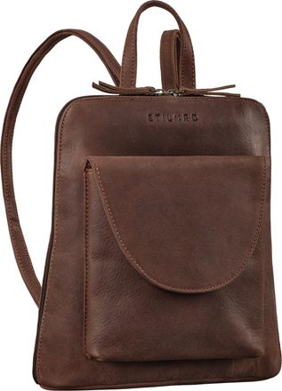 STILORD Bernice Eleganter Rucksack Damen Leder Tagesrucksack Vintage Rucksack Handtasche Kleiner Damenrucksack Cityrucksack f&uuml;r Frauen Echtleder, Farbe:torres