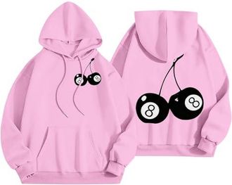 Generic Sweat &agrave; capuche pour femme avec poche - Surdimensionn&eacute; - Confortable - Manches longues - D&eacute;contract&eacute; - Tendance - Graphique - Pull de sport dext&eacute;rieur