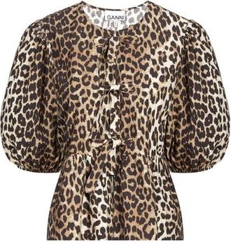 Ganni Top &agrave; motif l&eacute;opard